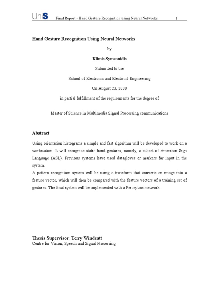 Final Project | PDF | Artificial Neural Network | Pattern Recognition