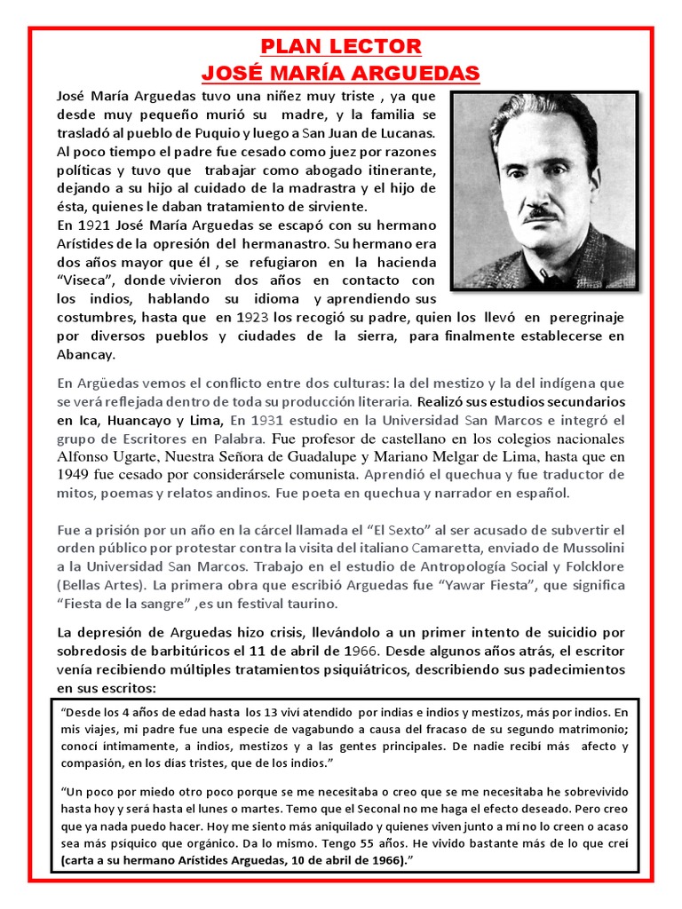 Plan Lector José María Arguedas | PDF | Ciencias sociales