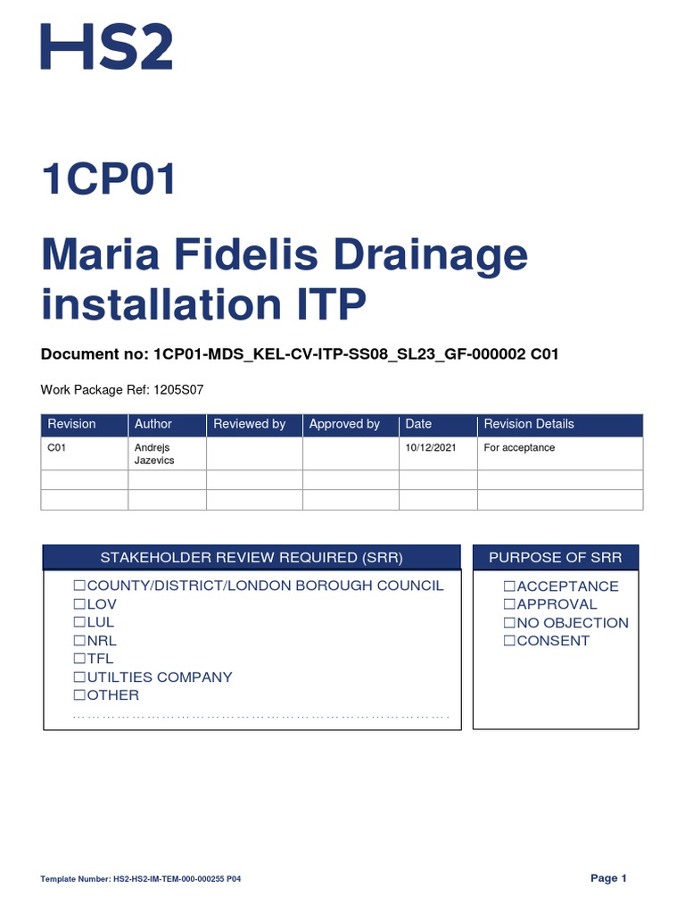 1CP01 MDS - Kel CV Itp SS08 - SL23 - GF 000002 (C01) | PDF | Concrete | Specification (Technical ...