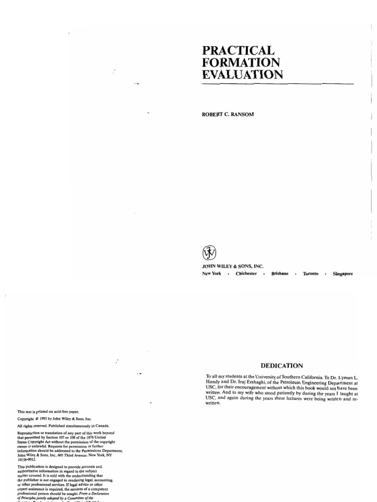 RANSOM - Practical Formation Evaluation | PDF