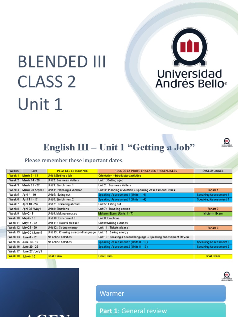Blended 3 Unit 1 | PDF