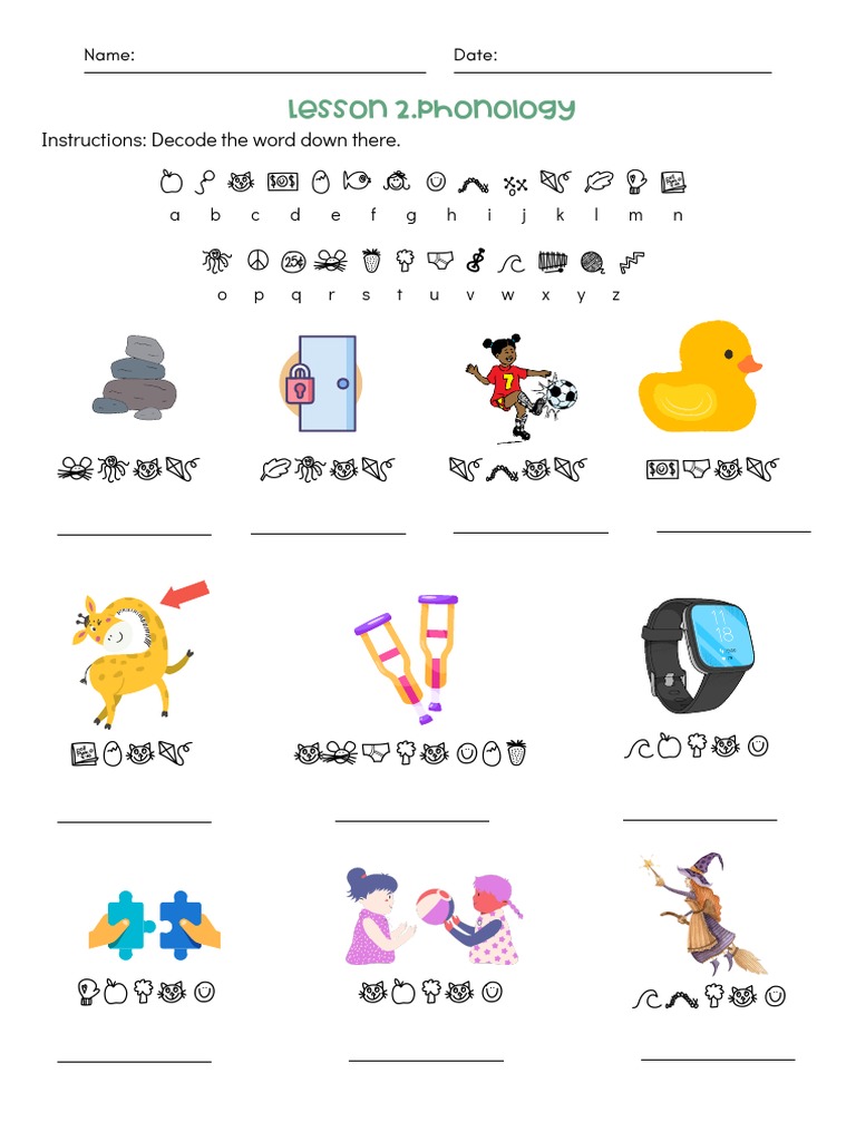 Lesson 2 - Worksheet 5 Phonology | PDF