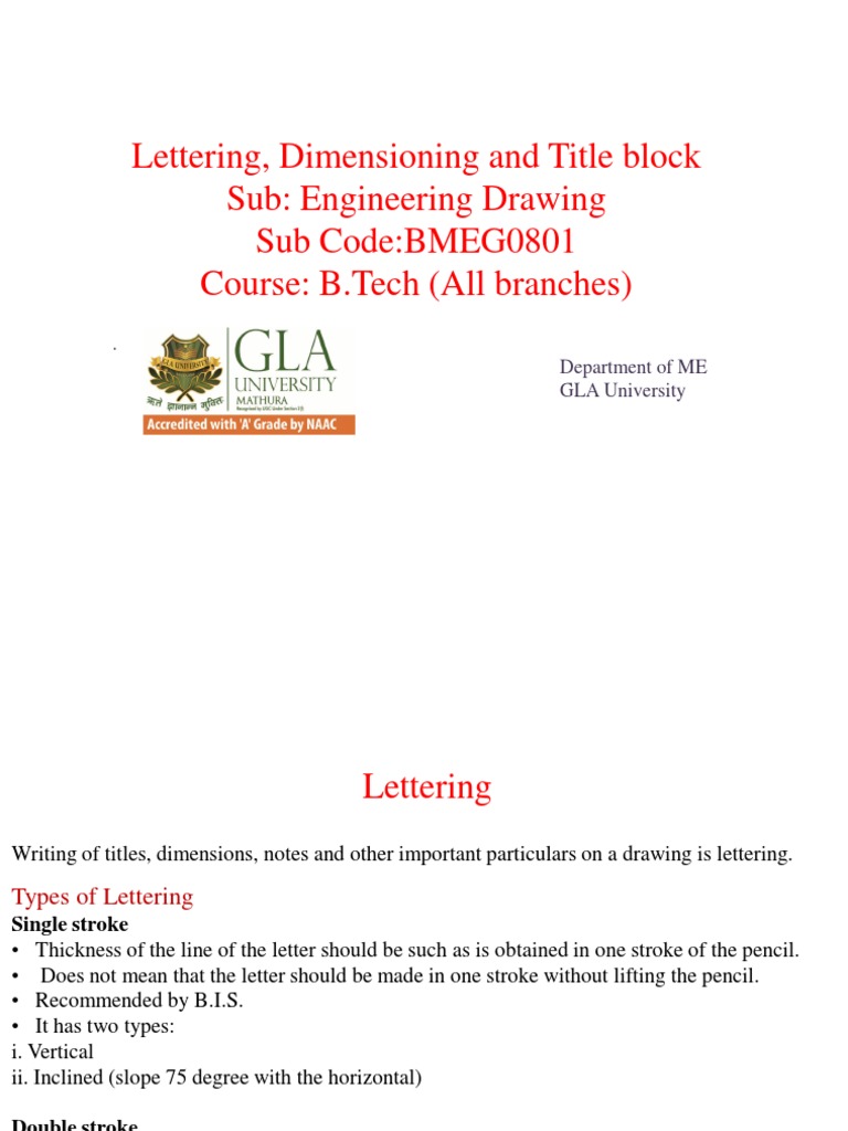 Guidelines for Technical Lettering and Dimensioning in Engineering ...