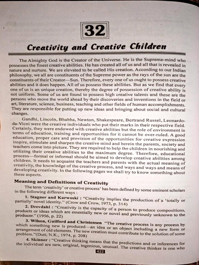 Creativity and Creative Children | PDF