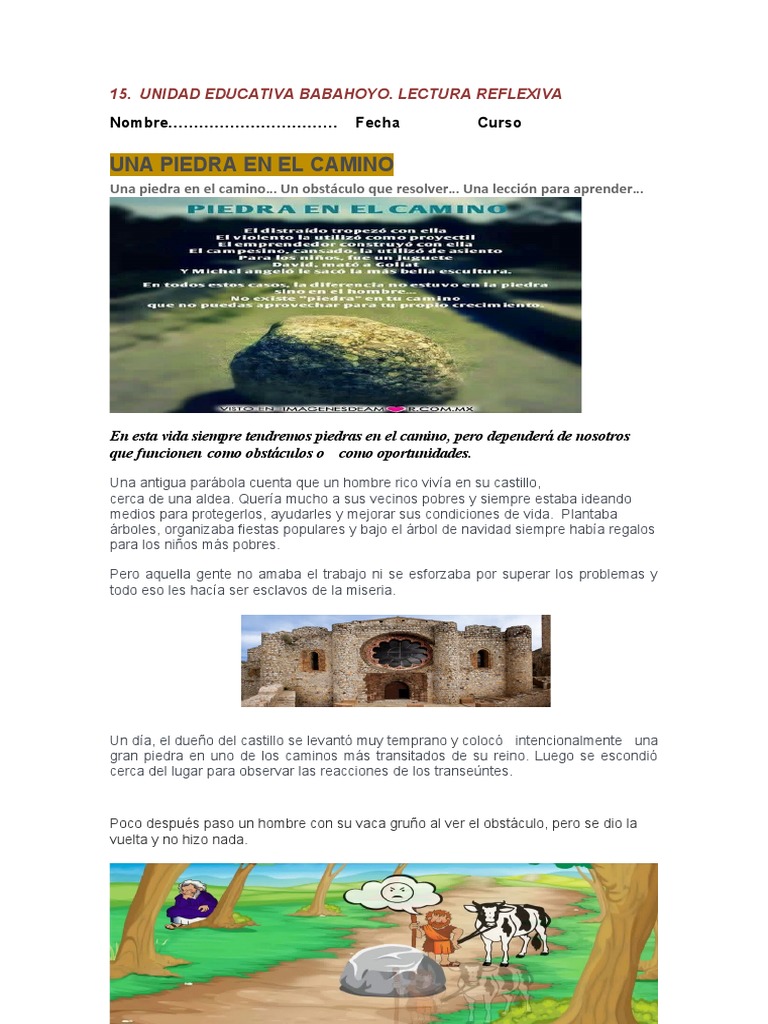Lectura. Piedra en El Camino | PDF