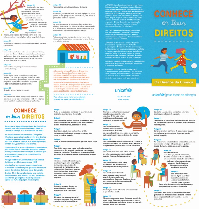04 UNICEF Desdobravel Conhece Os Teus Direitos 6jgnev | PDF | Deficiência
