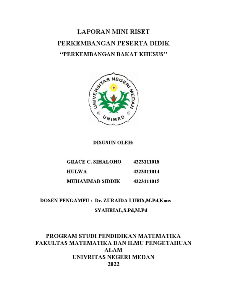 Laporan Mini Riset PPD (Bakat Khusus Individu) | PDF | Karier ...