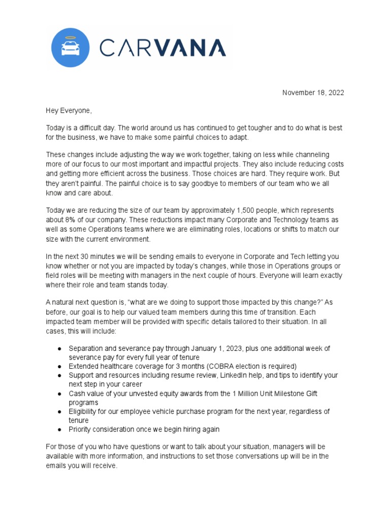 Carvana CEO Ernie Garcia Letter | PDF | Economies