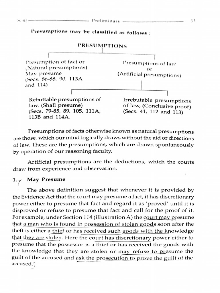 Presumption | PDF | Theft | Marriage
