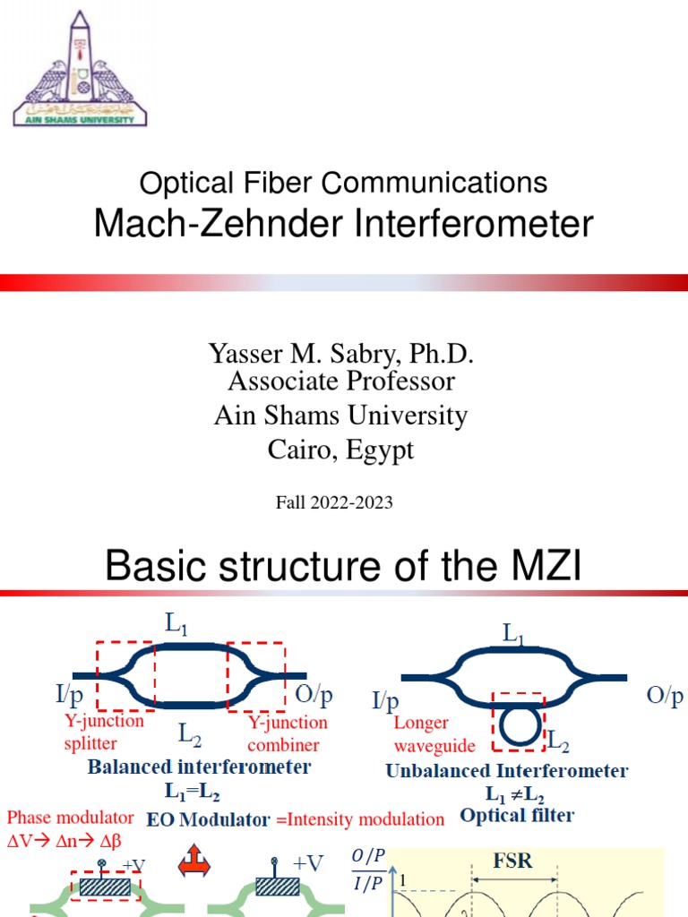 Lecture5 MZI | PDF | Interferometry | Optical Filter
