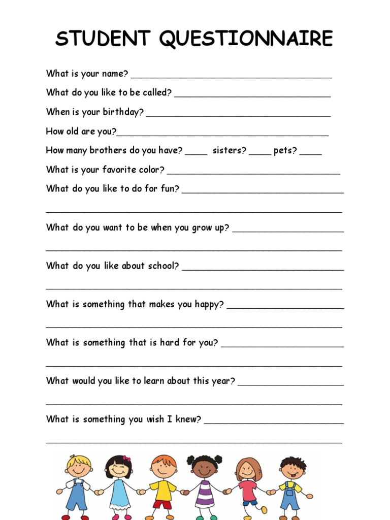Student Questionnaire | PDF | Sports & Recreation