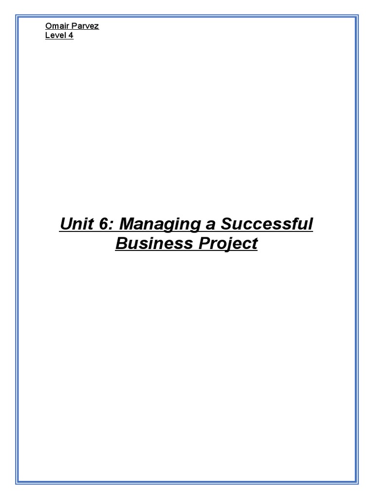 Managing A Successful Business Project | PDF | Survey Methodology ...