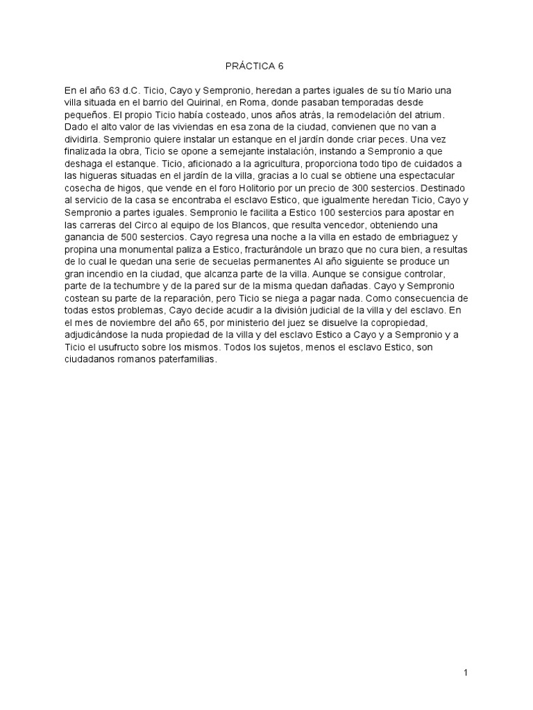 Problemas de copropiedad en una villa romana del siglo I d.C. | PDF ...