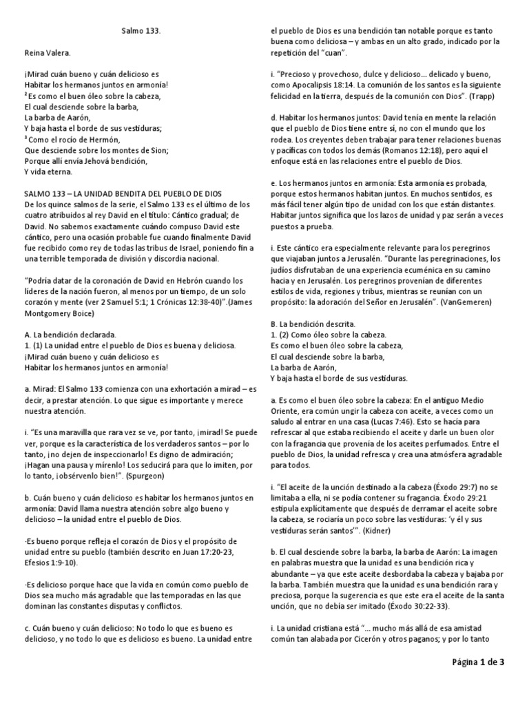 Salmo 133 Marco Referencial | PDF