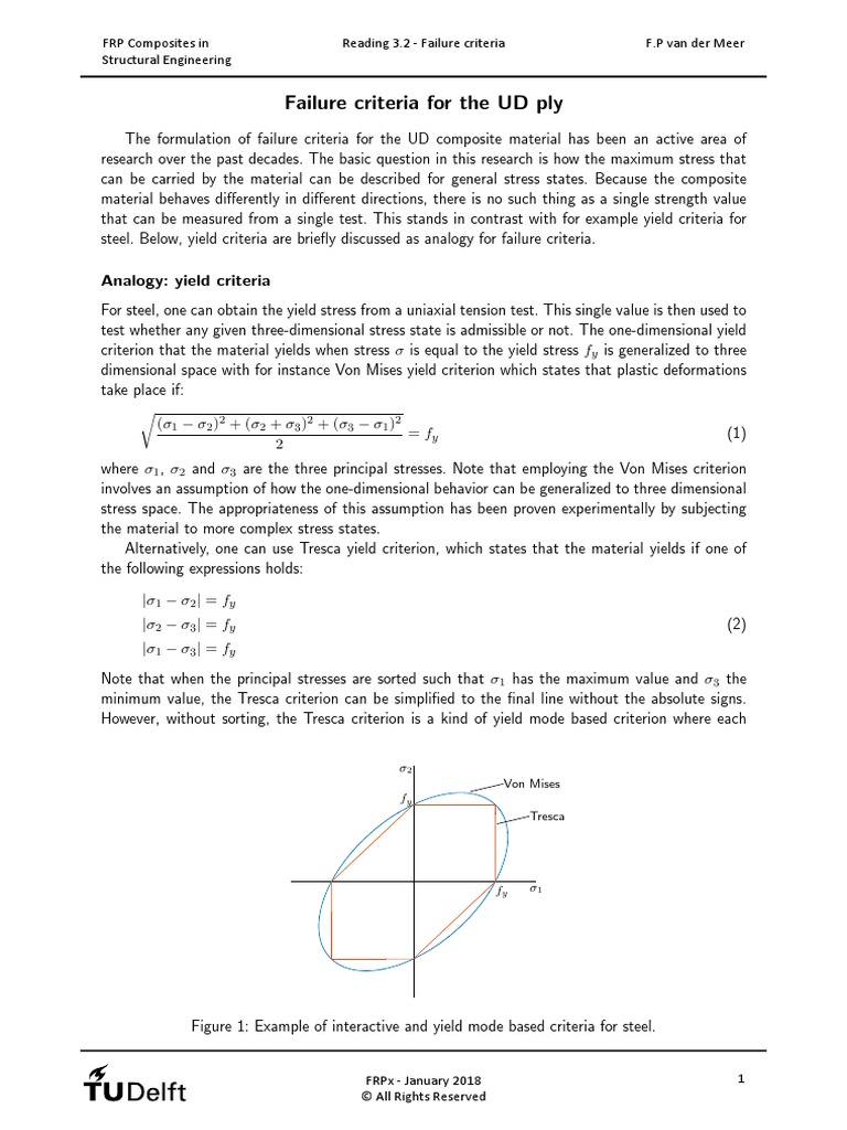 R3.2 - Failure Criteria | PDF | Stress (Mechanics) | Yield (Engineering)