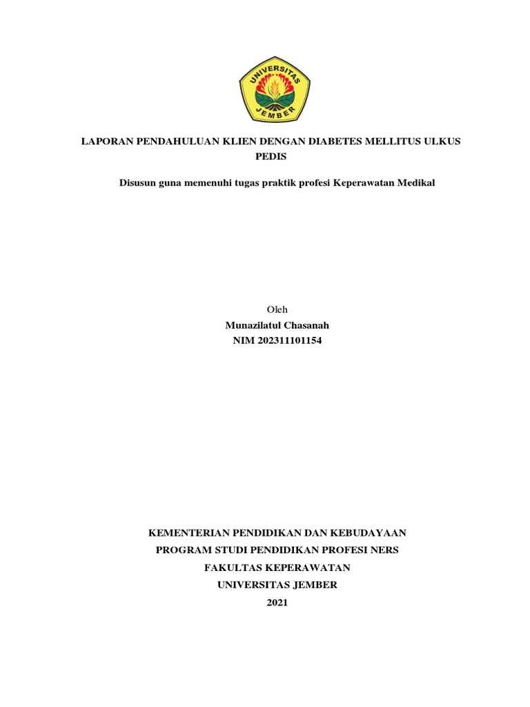 LP DM Ulkus Pedis Munazilatul Chasanah - 202311101154 | PDF | Kesehatan ...