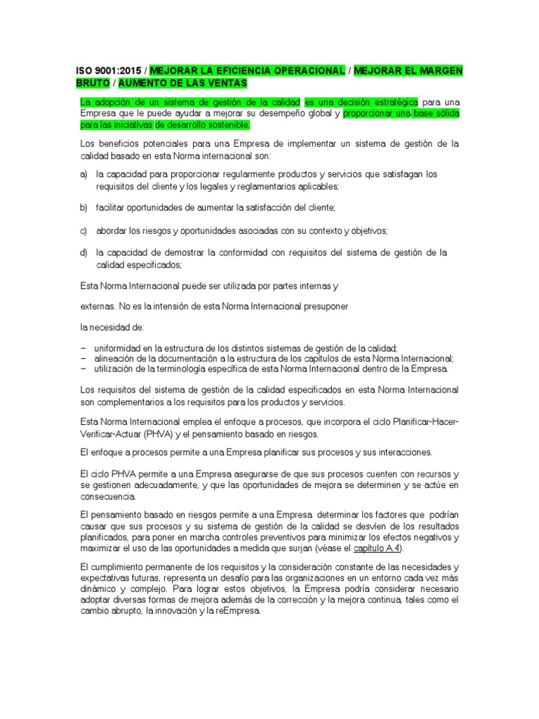 ISO 9001 Reunion Gerencia | PDF | Gestión de la calidad | Internet de ...