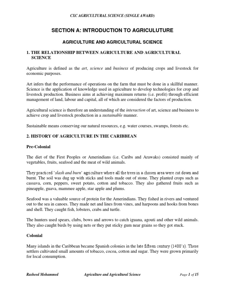 Agri Science Form 4 Term 1 2020-2021 Handout 1 | PDF | Organic Farming ...