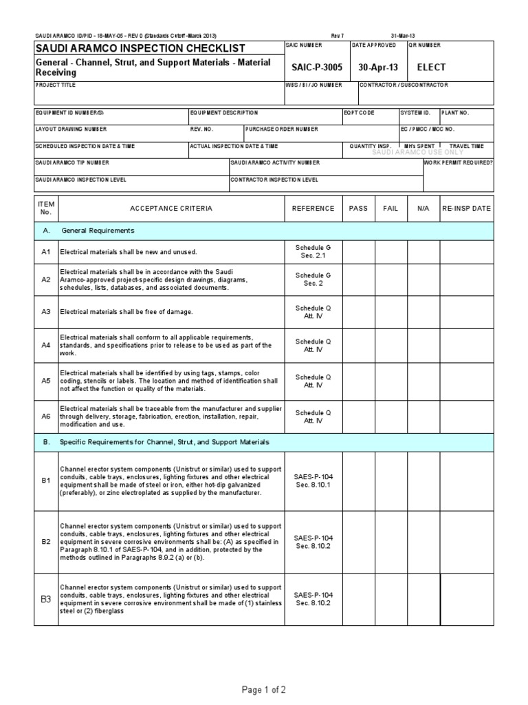 SAIC-P-3005 Rev 7 Final | PDF | Pipe (Fluid Conveyance) | Galvanization