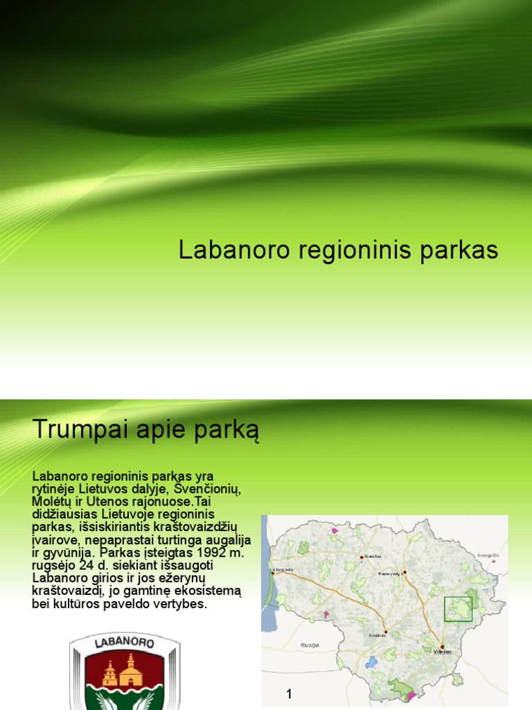 Labanoro Regioninis Parkas I Part | PDF