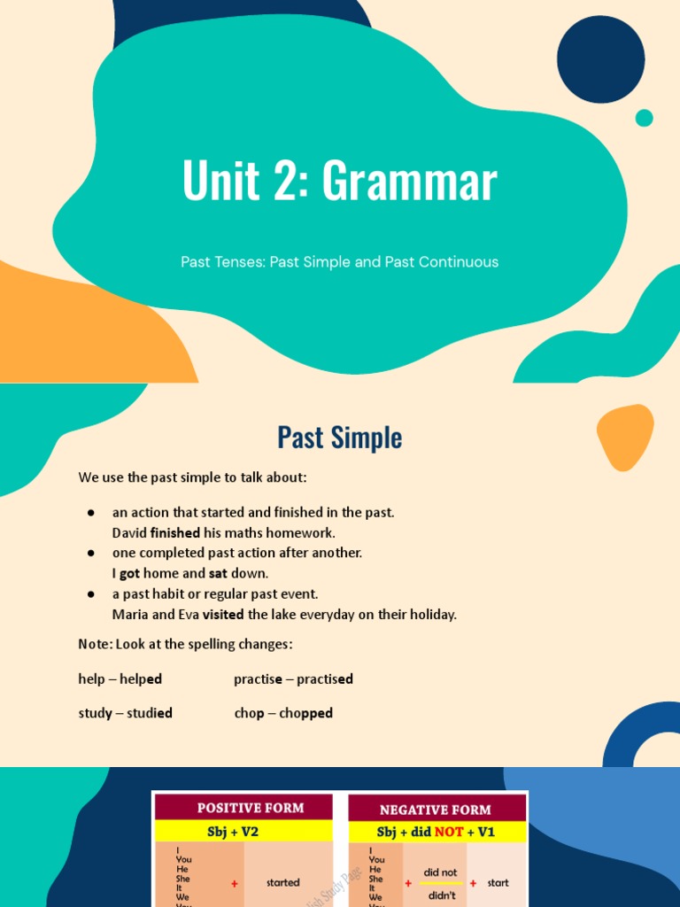 Grammar Past Tenses and Continuous Forms | PDF