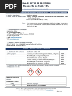 Hs Hipoclorito de Sodio 7.5% | PDF | Agua | Cloro