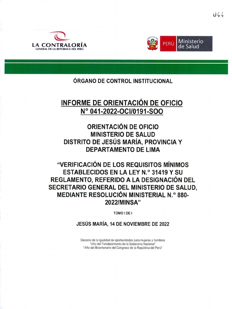 Contraloría General de La República Del Perú | PDF | Gobierno | Business
