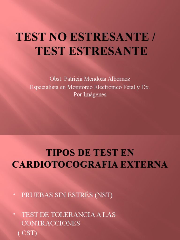 Test No Estresante - Estresante | PDF | Parto | El embarazo