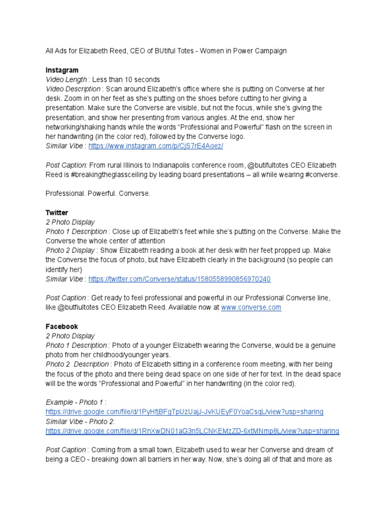 Converse Social Media Ad | PDF | Communication