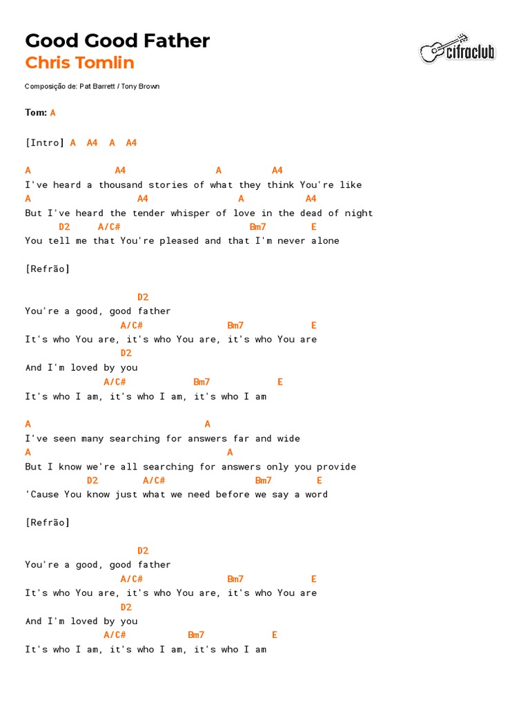 Cifra Club - Chris Tomlin - Good Good Father | PDF