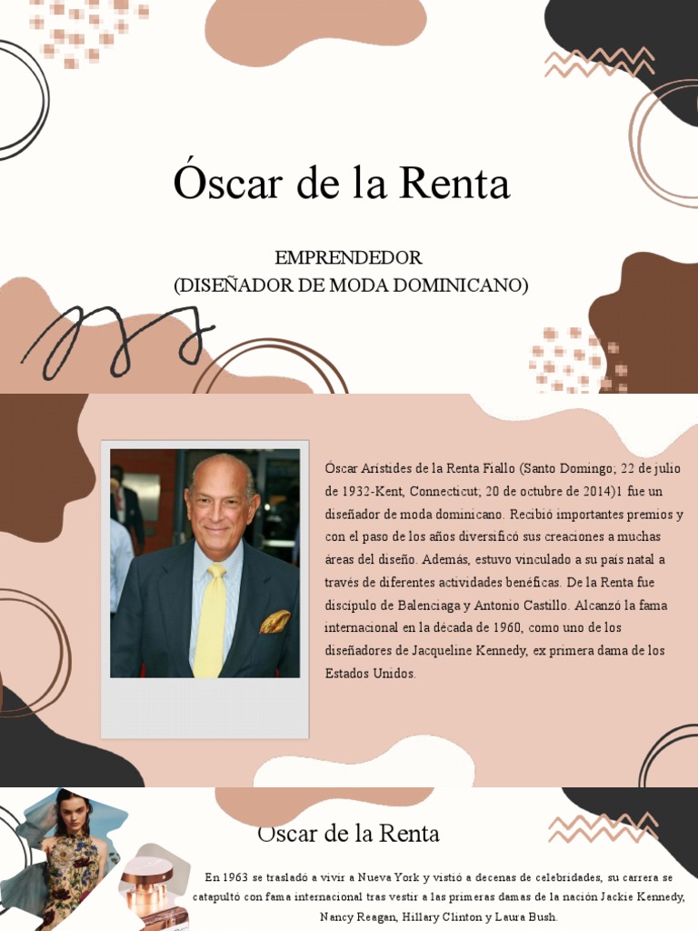 Biografía de Óscar de la Renta | PDF | Viajes y turismo | Estilo de vida