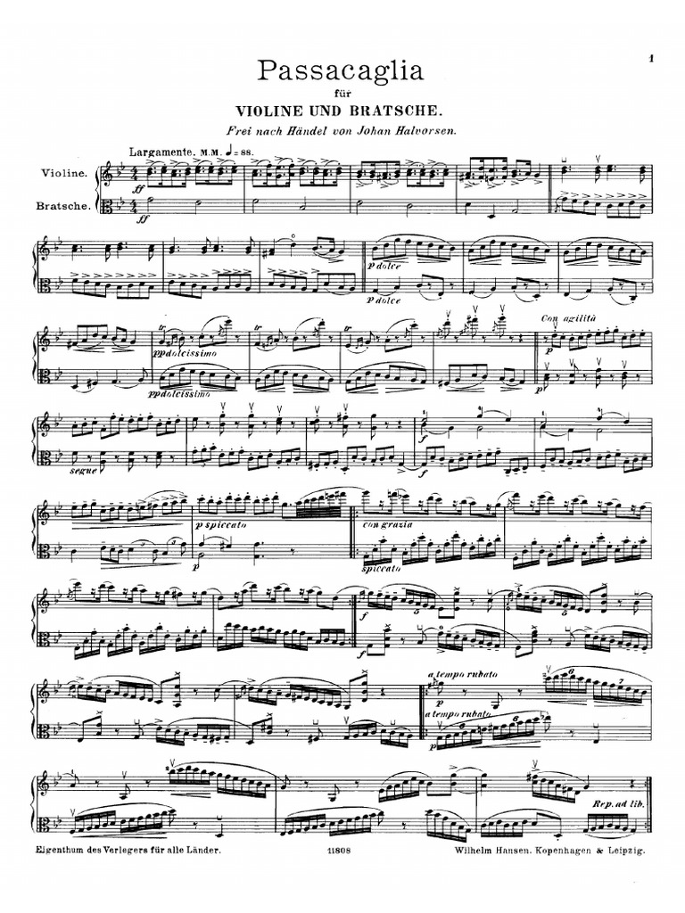 Passacaglia Haendel | PDF