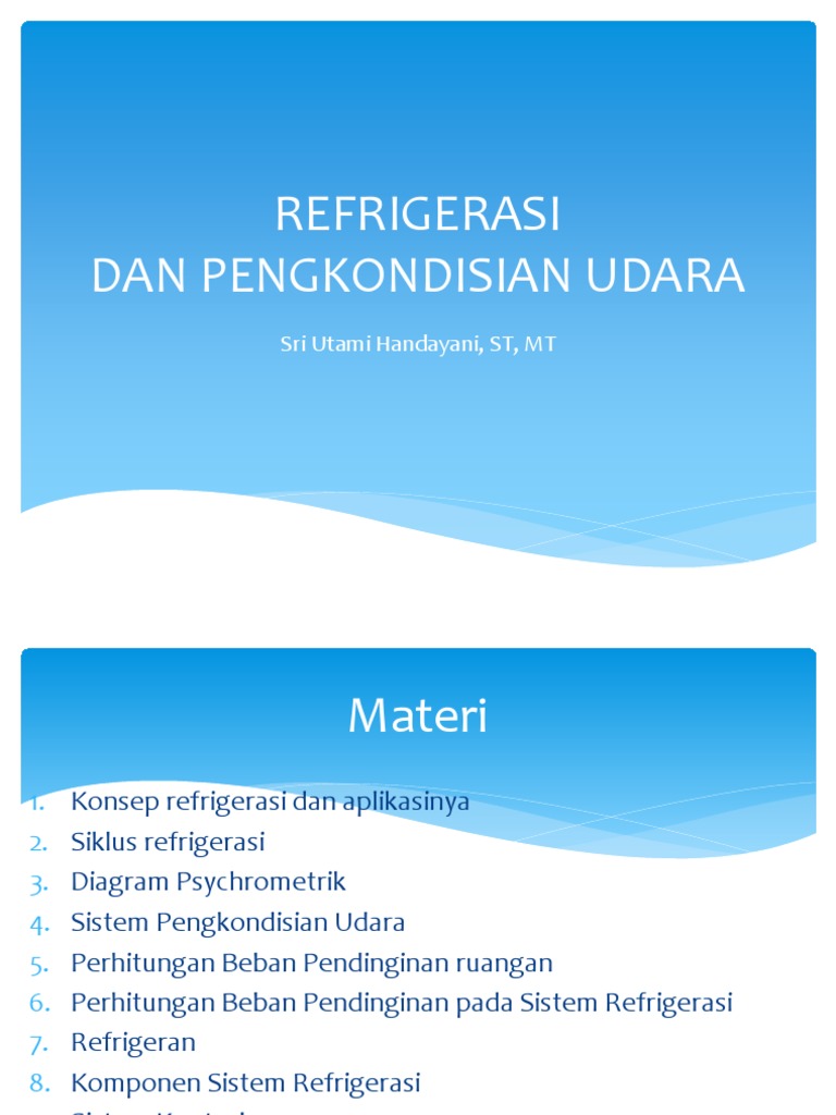 Refrigerasi Dan AC | PDF | Teknologi & Rekayasa