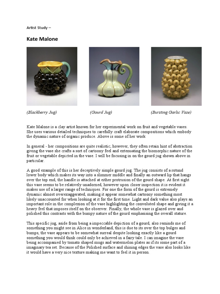 Kate Malone Artist Study | PDF