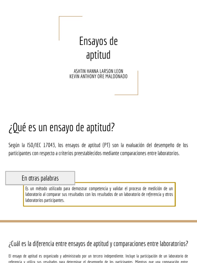 Ensayos de Aptitud: Definición y Relevancia | PDF