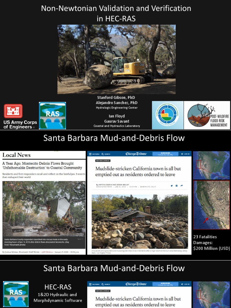 HEC-RAS 5.1 Mud and Debris Flow | PDF | Fluid Dynamics | Rheology
