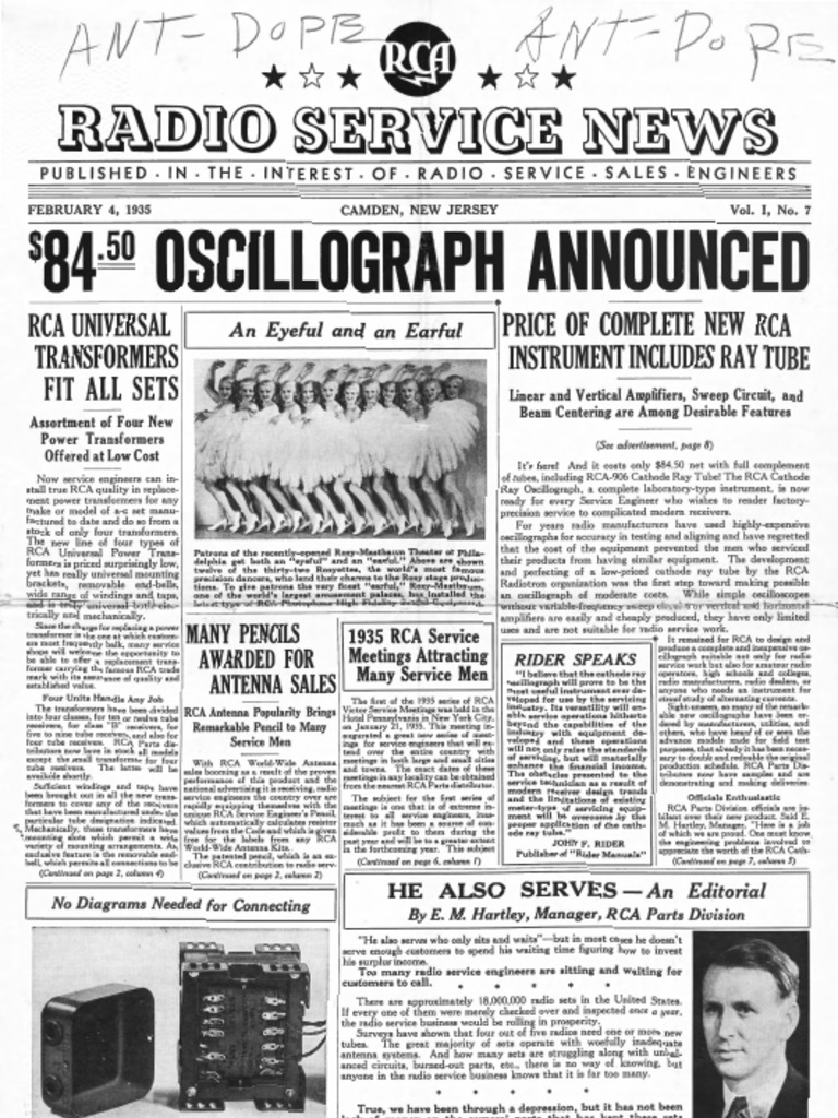 RCA Radio Service News 1935 02 | PDF