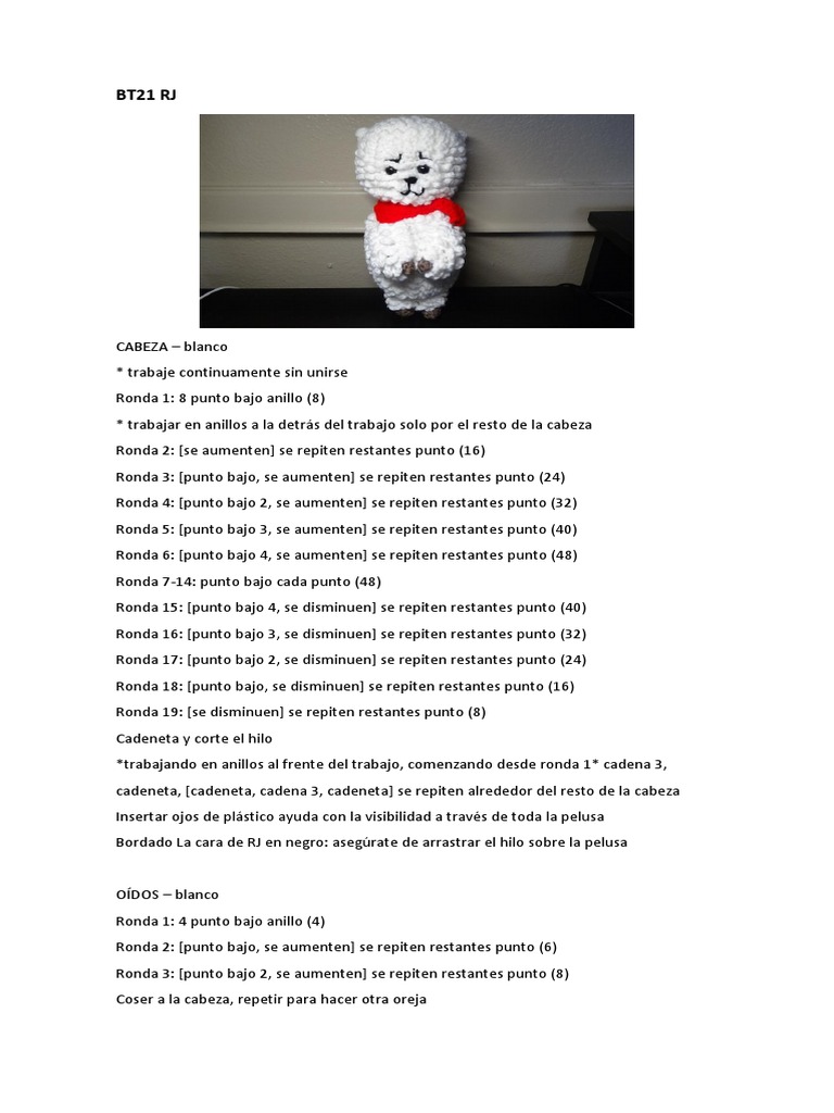 BT21 RJ - Paigeecrochet - PDF | PDF