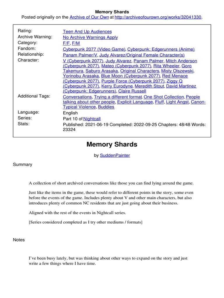 Memory Shards | PDF