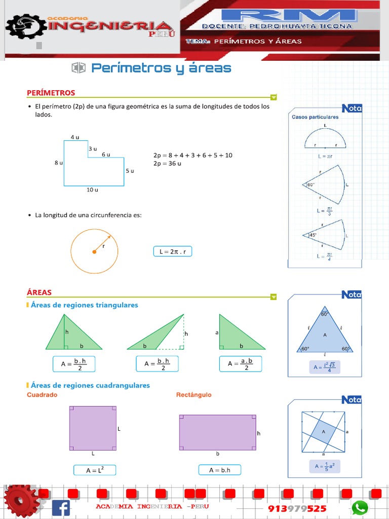 Pre-U Áreas y Perímetros Resolución | PDF