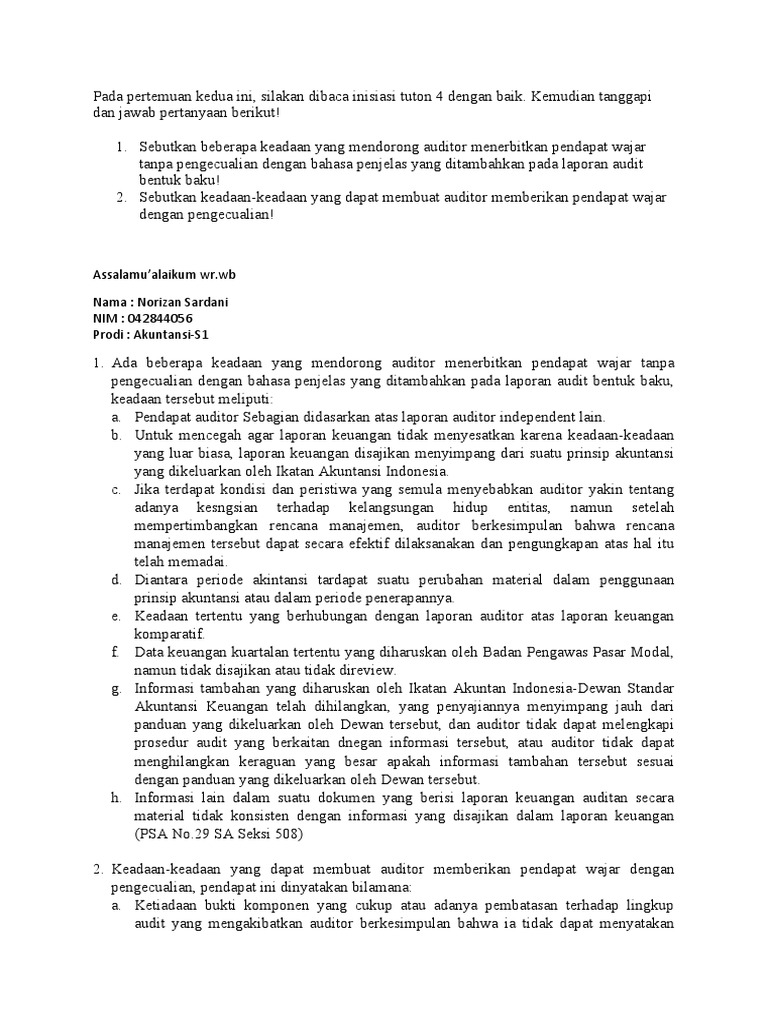 Diskusi 4 Auditing | PDF