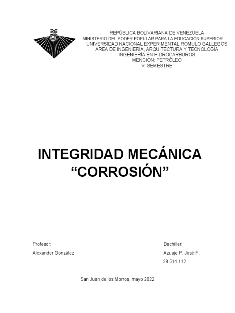 Informe de Corrosion 2 | Descargar gratis PDF | Corrosión | Electrodo