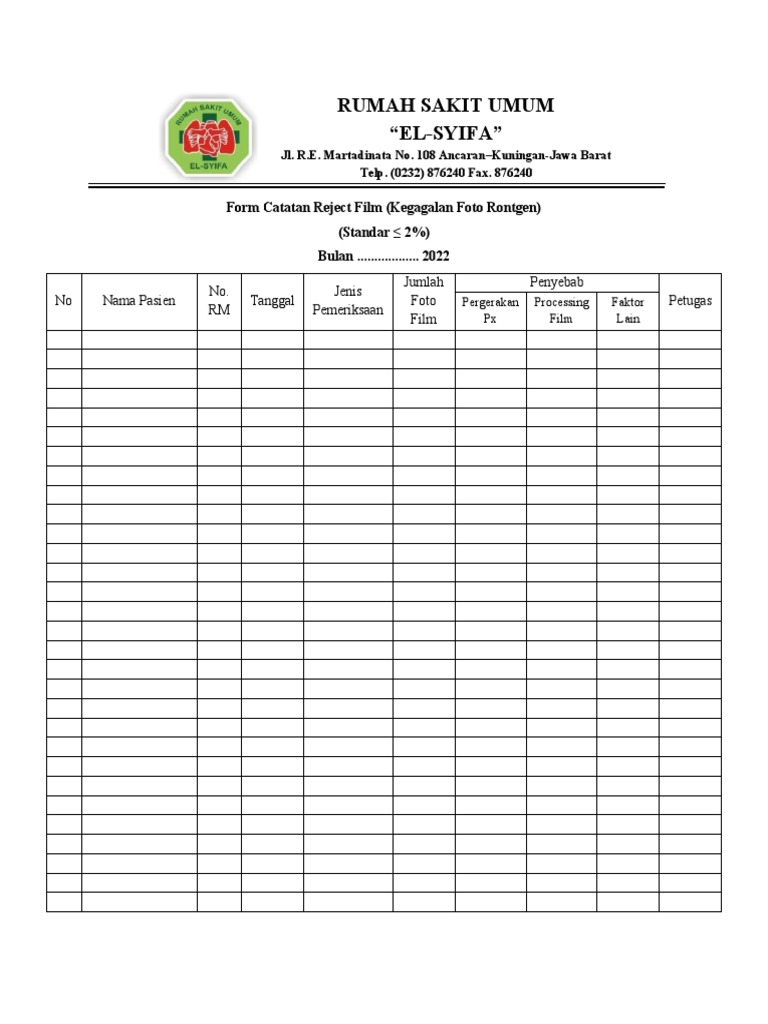 Form Reject Film | PDF