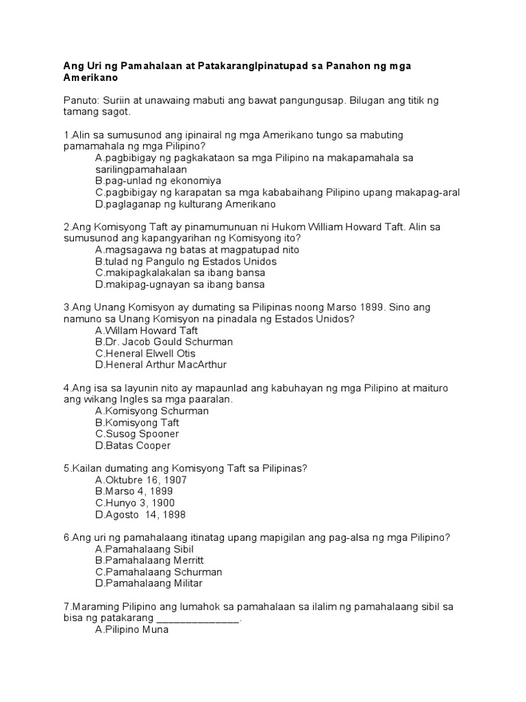 Ap 6 Quarter 2 Summative Assesment | PDF