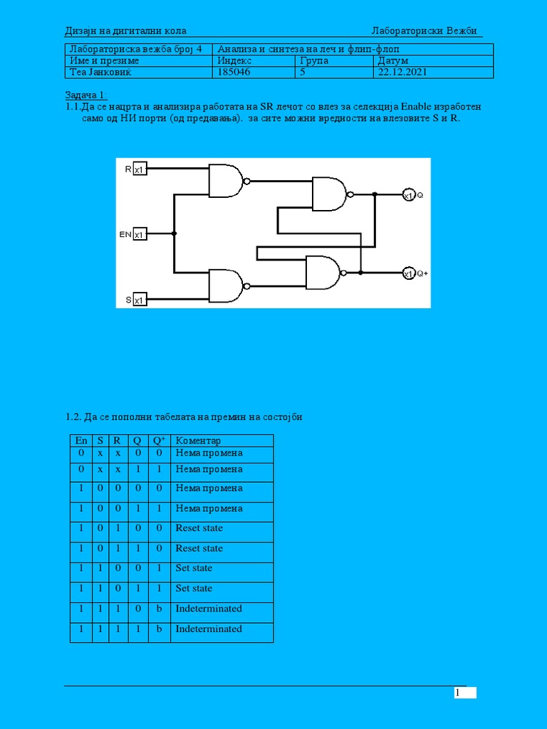 L-04 Analiza I Sinteza Na Sekvencijalni Kola 1 | PDF
