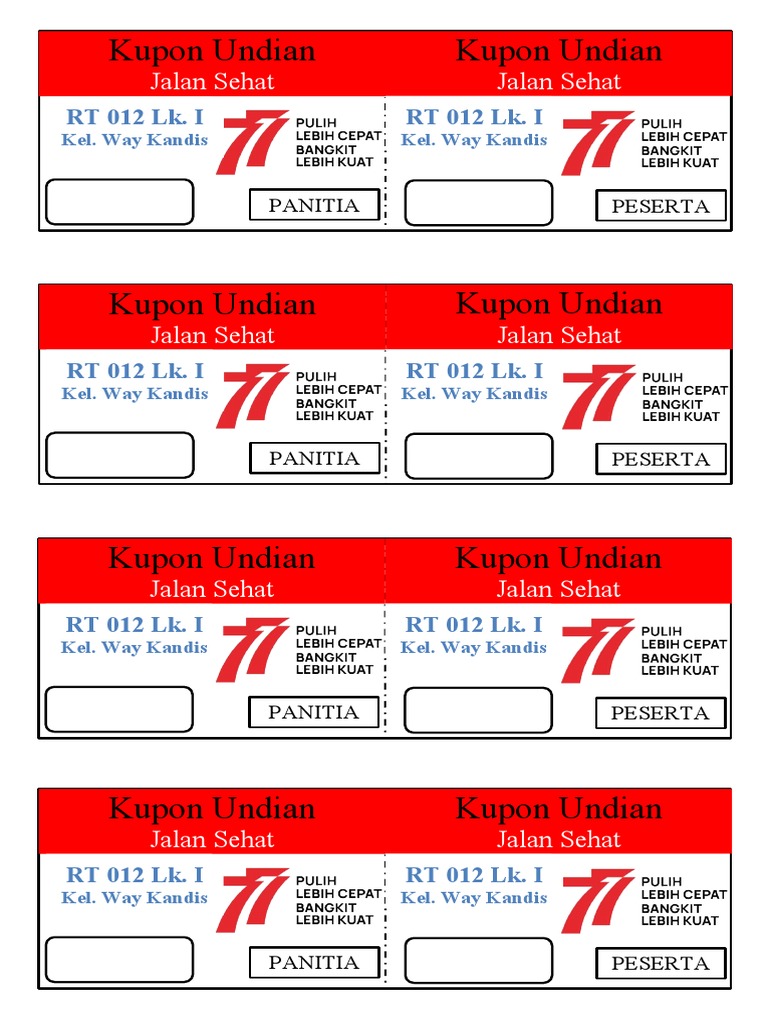 Kupon Jalan Sehat | PDF