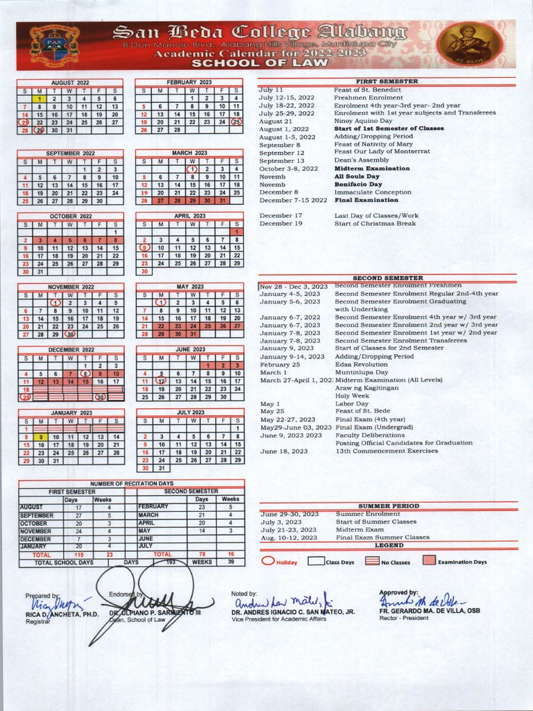 Academic Calendar Ay.2022 2023 | PDF | Academic Term | Schools