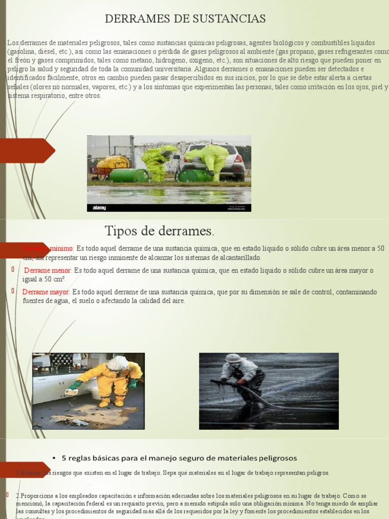 Derrames de Sustancias | PDF | Materiales | Ciencias fisicas