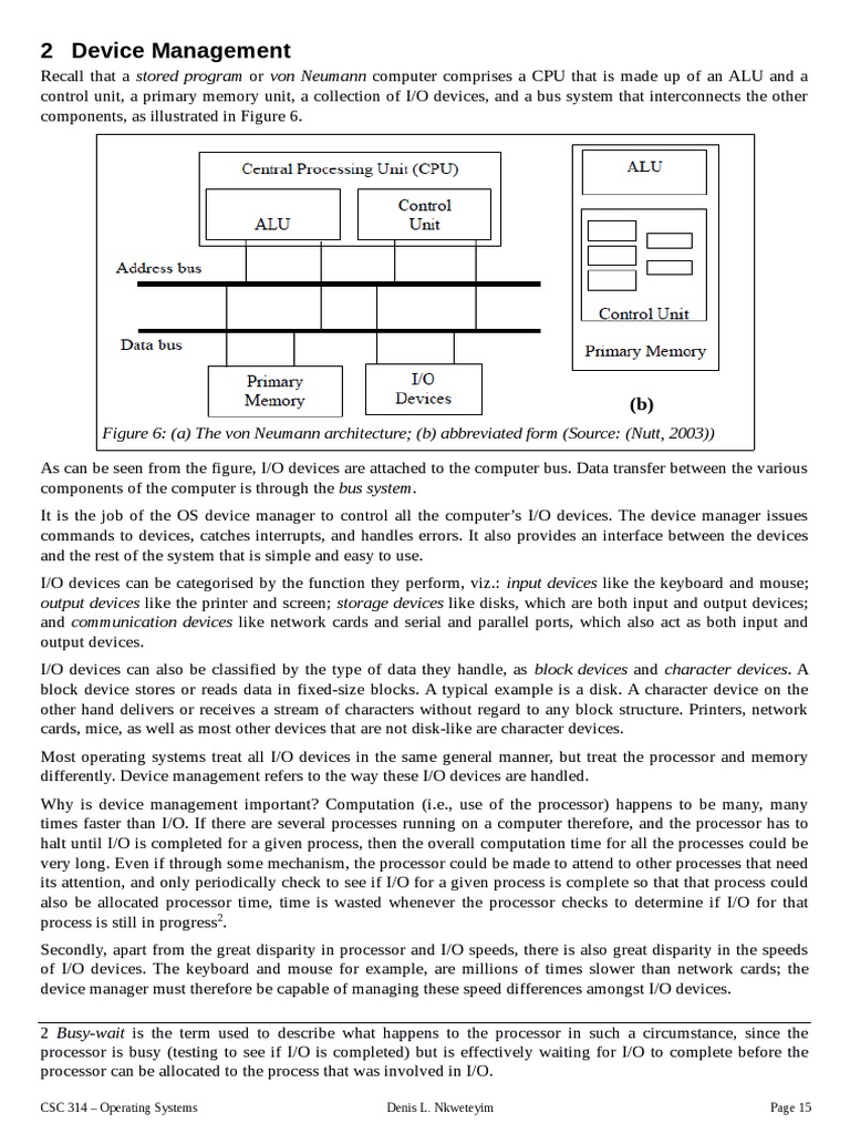 Device Management in OS | PDF | Input/Output | Operating System