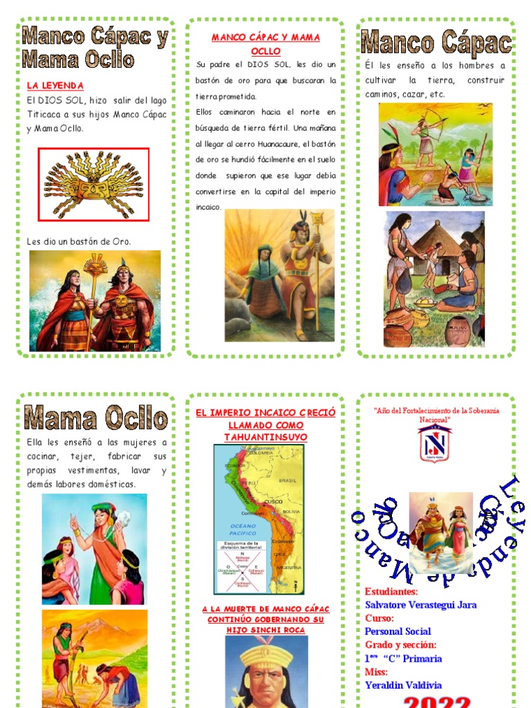 Leyenda de Manco Cápac y Mama Ocllo | PDF